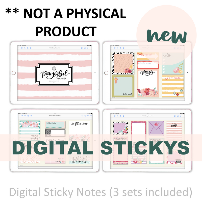 Digital Sticky Note Set - Prayerful Planner